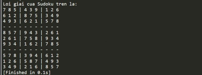 Thuật toán giải sudoku bằng quay lui backtracking - O₂ Education
