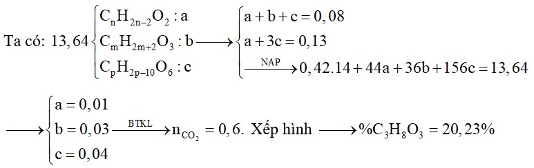 Hỗn hợp E chứa các chất mạch hở gồm một axit đơn chức X có một liên kết ...