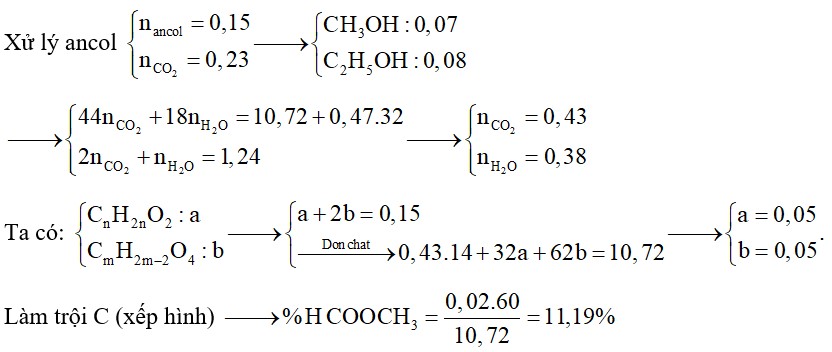 Hỗn hợp E chứa ba este X, Y, Z đều no, mạch hở trong đó (X, Y; ; đơn ...