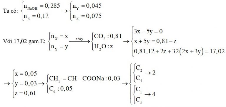 X là este no, hai chức, Y là este tạo bởi glyxerol và một axit ...