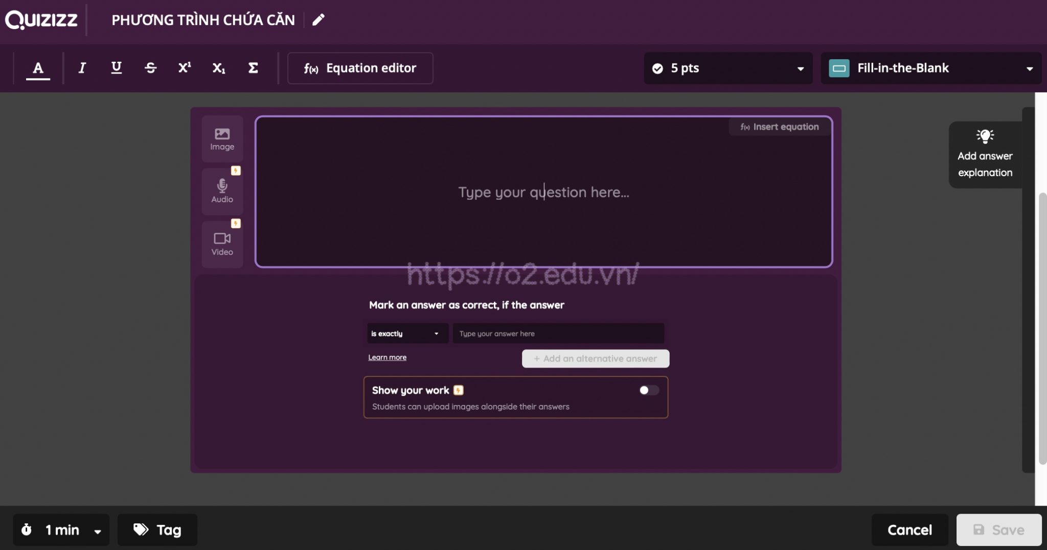 Hướng dẫn sử dụng Quizizz - O₂ Education