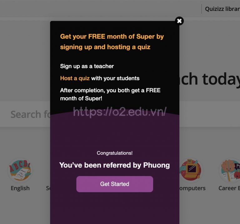 Hướng dẫn sử dụng Quizizz - O₂ Education