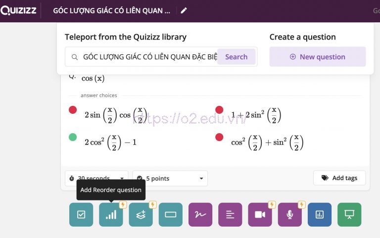 Hướng dẫn sử dụng Quizizz - O₂ Education